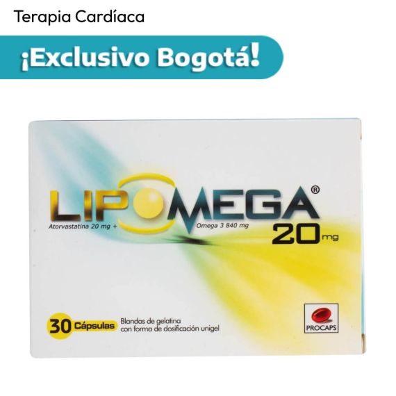 Lipomega 20 + 840 Mg Caja X 30 | Audifarma Droguerías