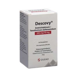 Descovy® 200 Mg /10 Mg Frasco Con 30 Tabletas Recubiertas